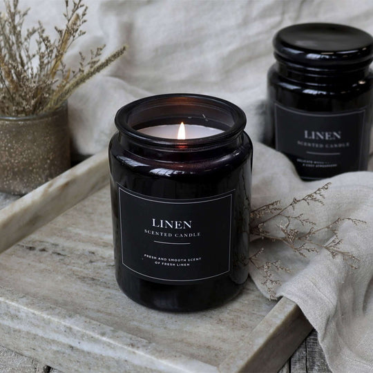 Fresh Linen Large Scented Candle - 95hr burn time
